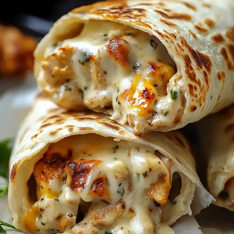 Cheesy Garlic Chicken Wraps