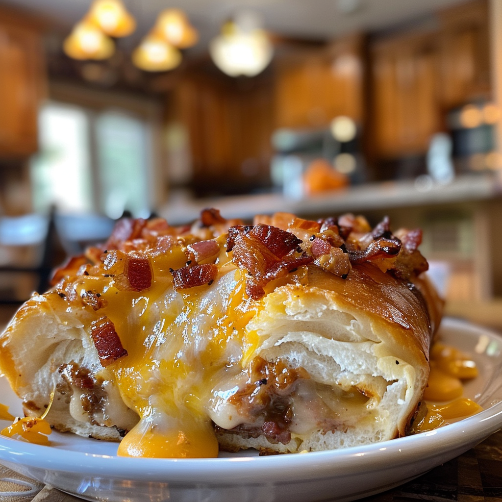 Breakfast Rolls with Sausage, Bacon, Eggs, and Cheese
